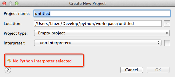 pycharm 使用心得九解决No Python interpreter selected的问题 python 积木网gimoo net