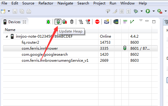 android 内存泄露 /进程 内存检查 --DDMS工具_Android技巧_积木网（gimoo.net）